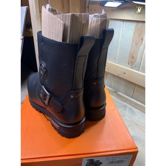 Harley-Davidson | Shoes | Us1 New Milwaukee Leather Mbm940 Mens Black ...
